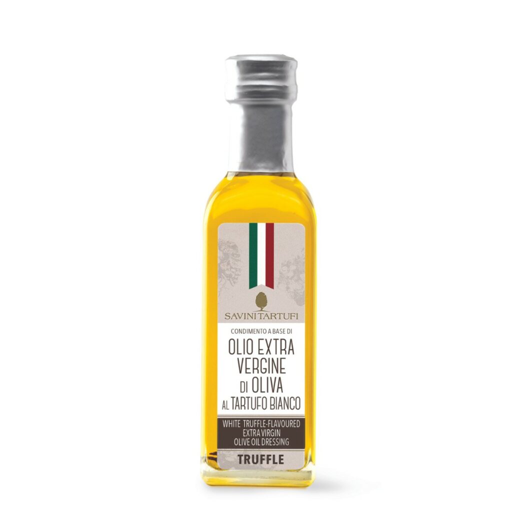 White truffle-flavoured extra virgin olive oil dressing - Savini Tartufi